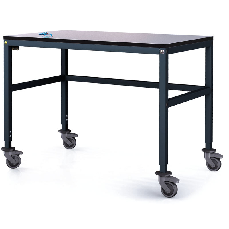 Antistatický dielenský ESD stôl na kolieskach, 1200x800x745-825 mm ...