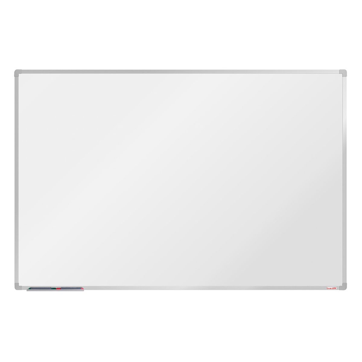 Biela magnetická popisovacia tabuľa boardOK, 1800 x 1200 mm, eloxovaný ...