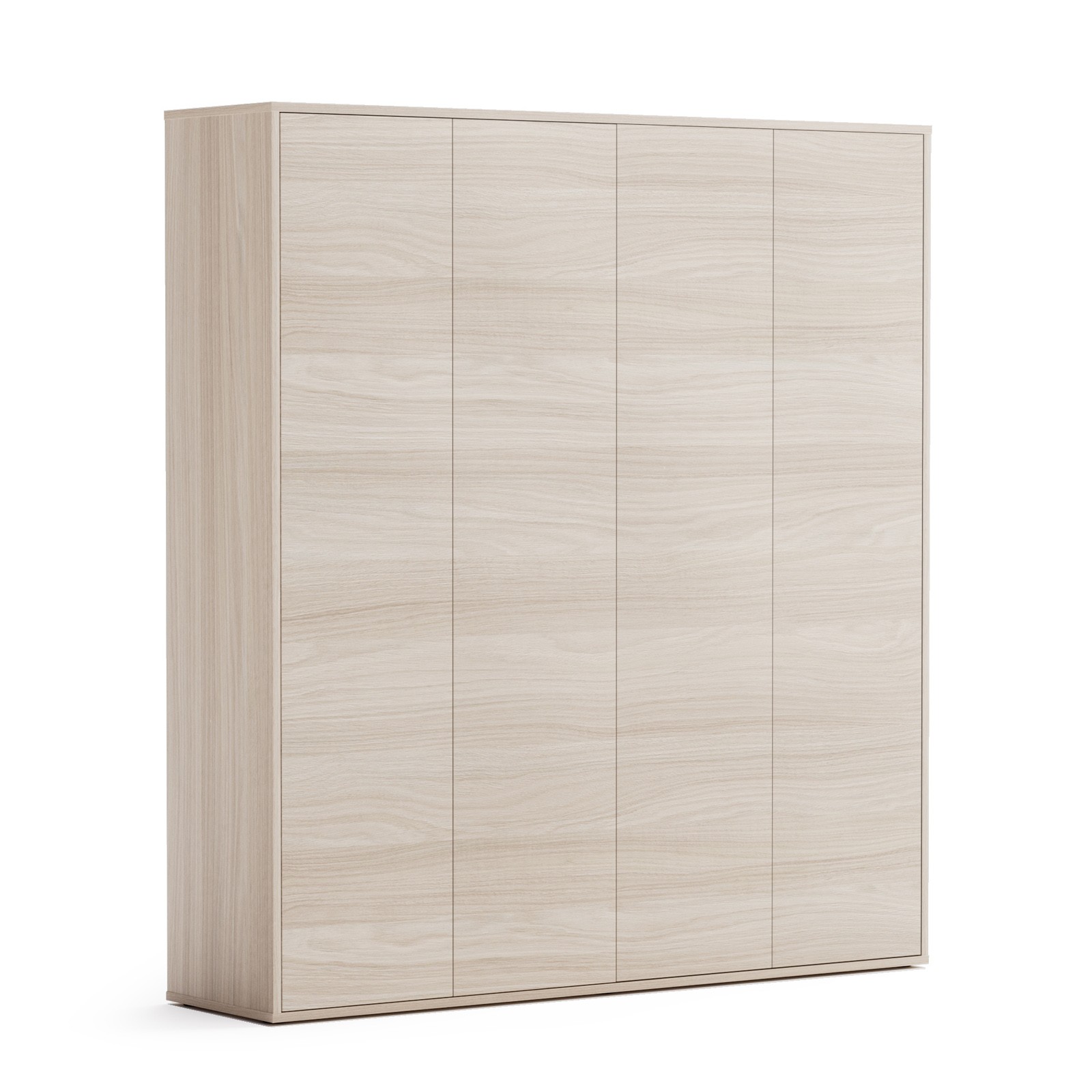 Büro-Aktenschrank BLOCK, 4 Türen, 1600 × 400 × 1748 mm, Eiche natur ...