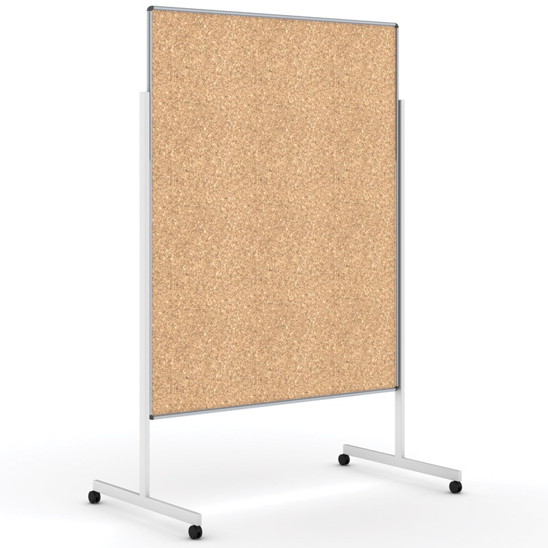 Tablica informacyjno-prezentacyjna na kółkach, parawan, 1200 x 1500 mm ...
