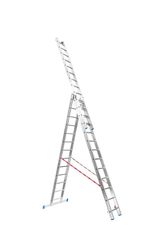 Dreiteilige Mehrzweck-Aluleiter PROFI, 3x13 Sprossen, 8,22 m | B2B Partner