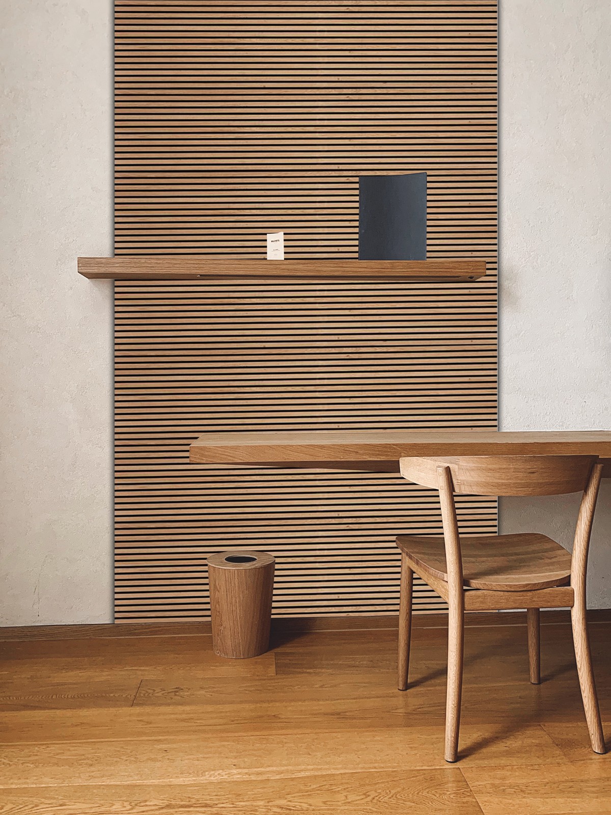 Dřevěný akustický panel, 2400 x 600 mm, dub sonoma | B2B Partner