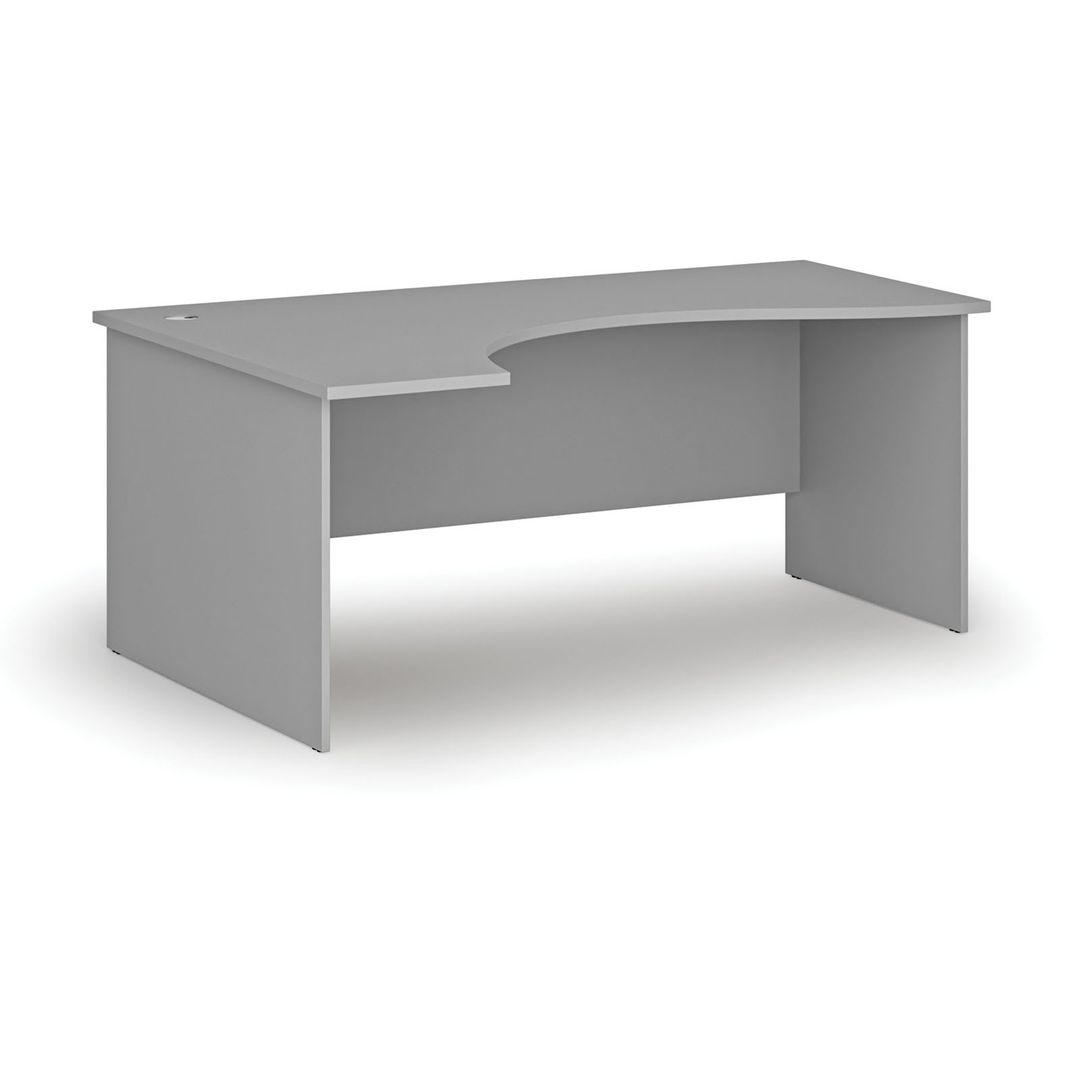 Ergonomický kancelářský psací stůl PRIMO GRAY, 180x120 cm, levý, šedá ...