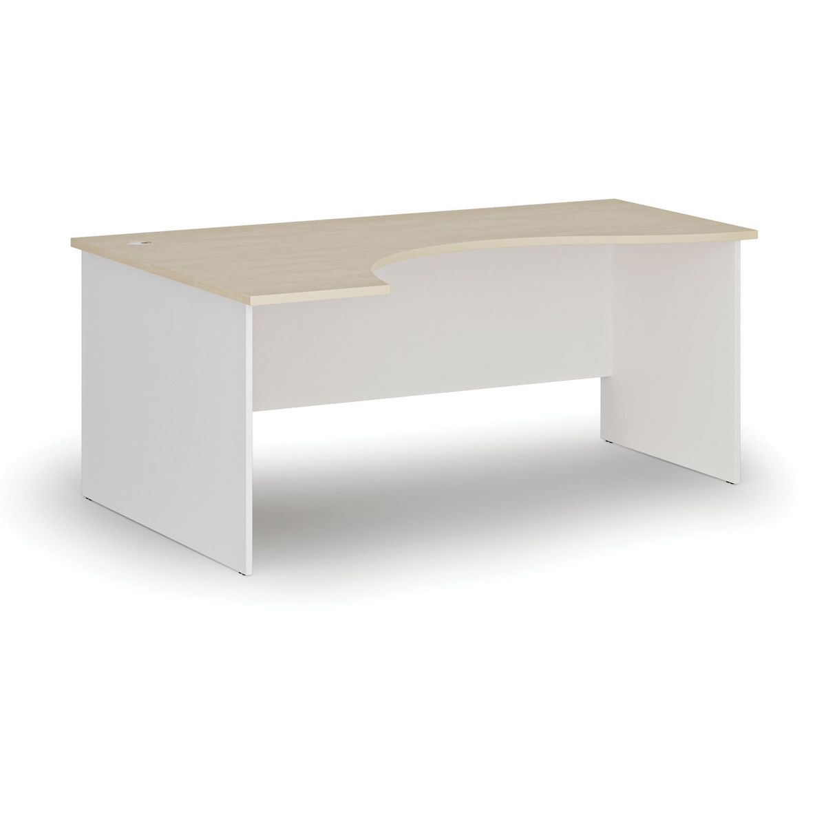 Ergonomický kancelářský psací stůl PRIMO WHITE, 180x120 cm, levý, bílá ...