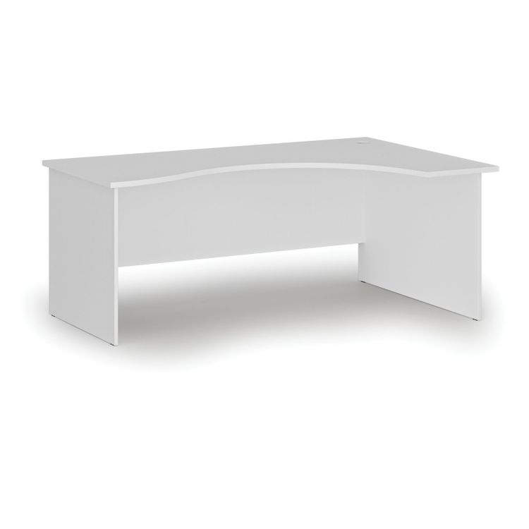 Ergonomický kancelářský psací stůl PRIMO WHITE, 180x120 cm, pravý, bílá ...