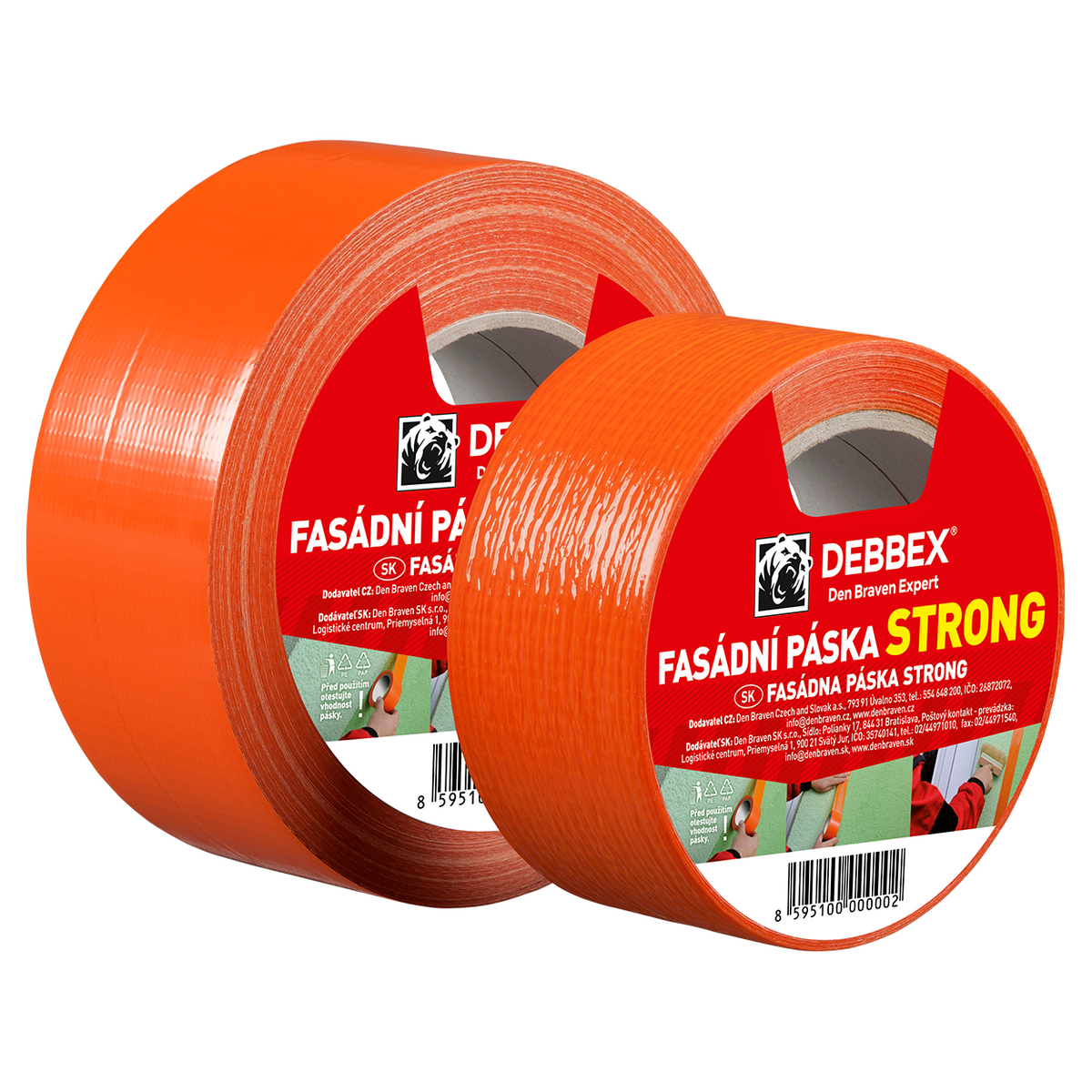 Fasádní páska STRONG, oranžová, 48 mm x 50 m | B2B Partner