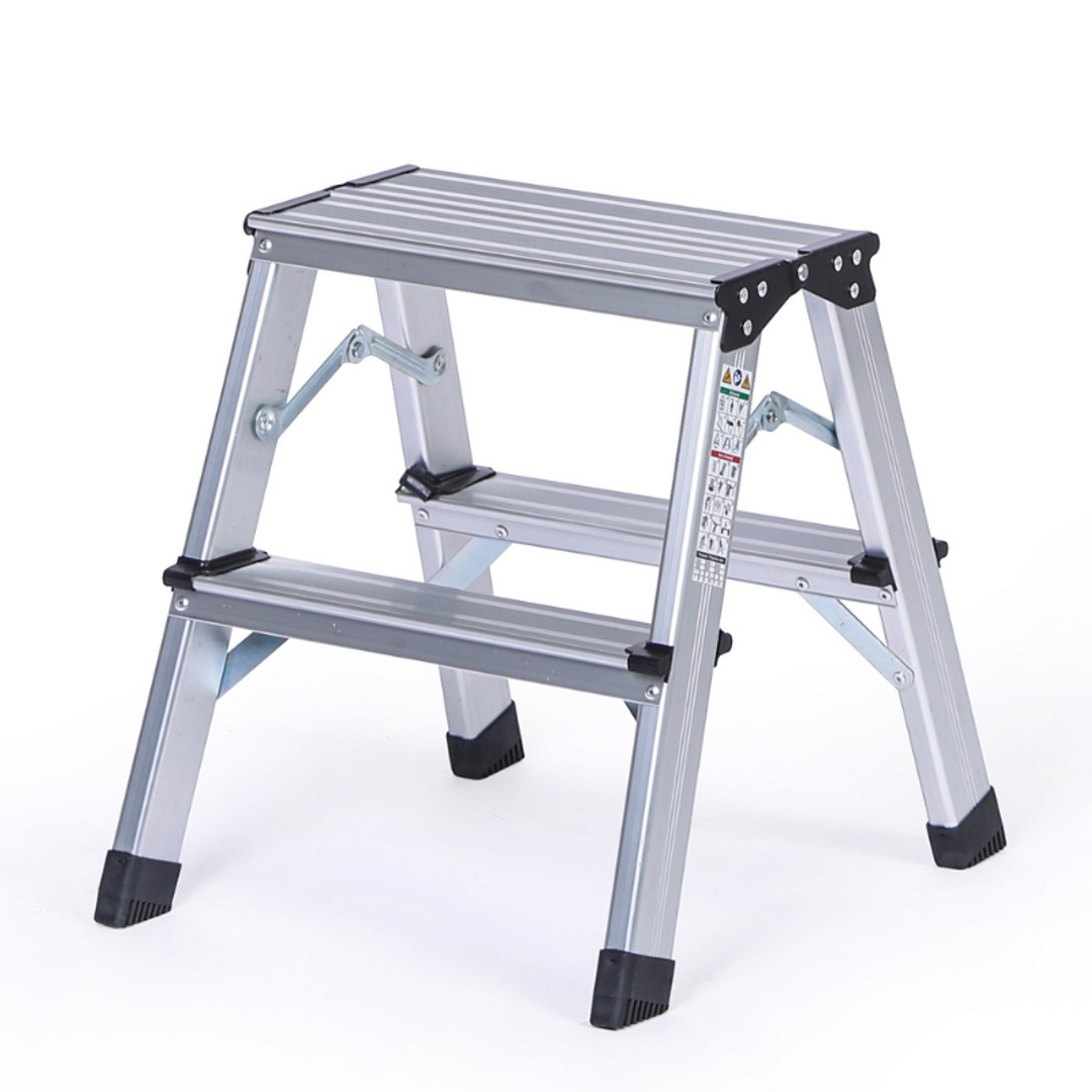 Hliníkové obojstranné schodíky, 2x2 stupne, 425 mm | B2B Partner