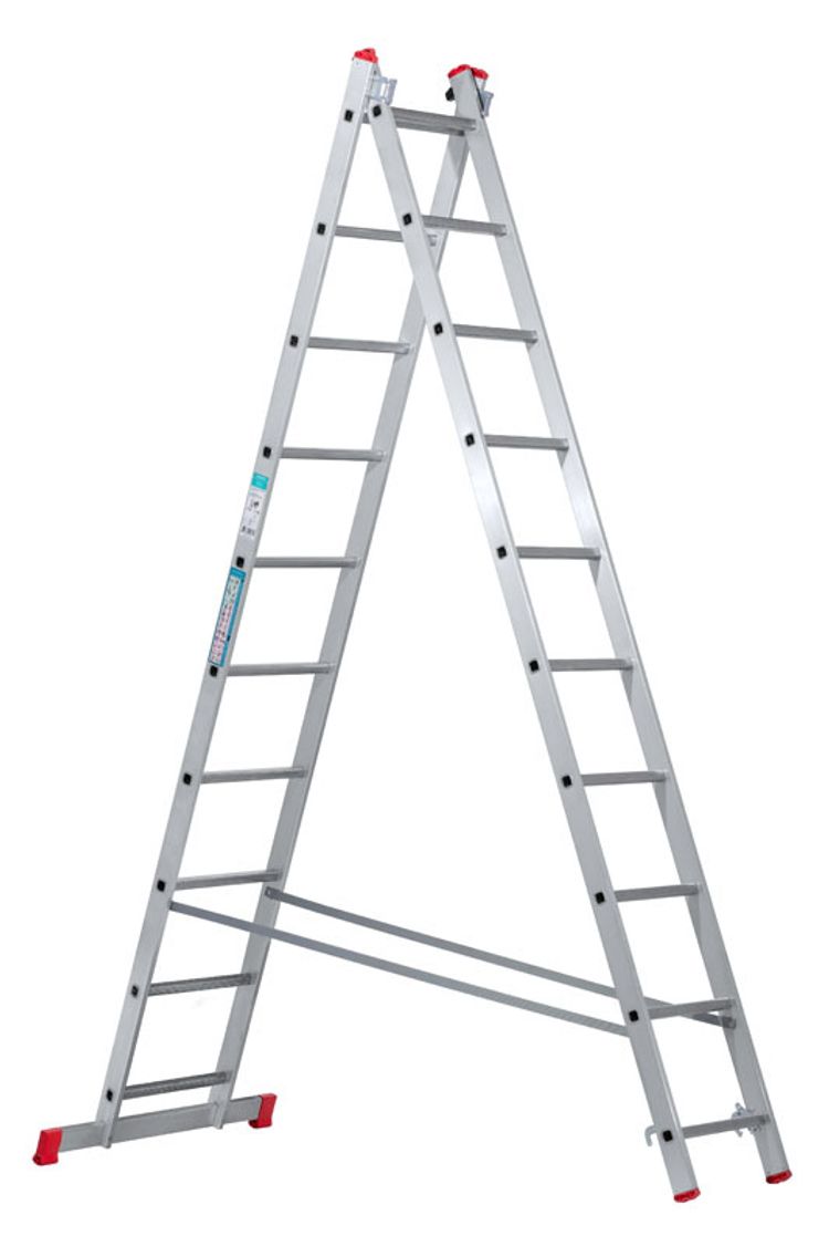 Hliníkový dvojdielny výsuvný rebrík VENBOS HOBBY, 2x10 priečok, 4,5 m ...