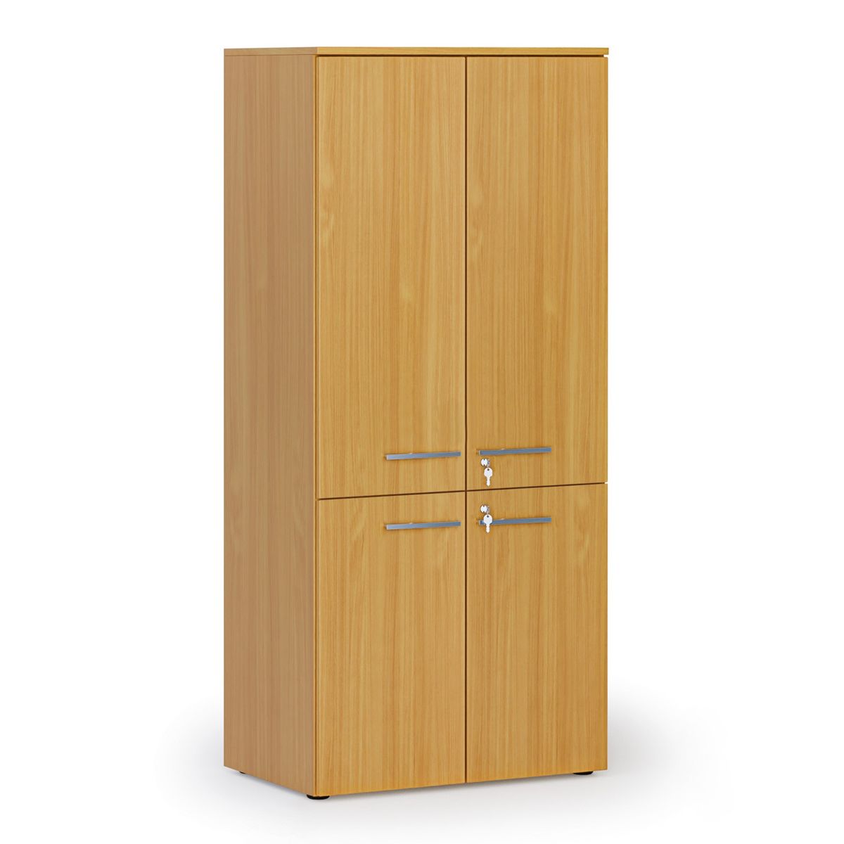 Kancelářská policová skříň PRIMO WOOD, půlené dveře, 800 x 500 x 1781 ...