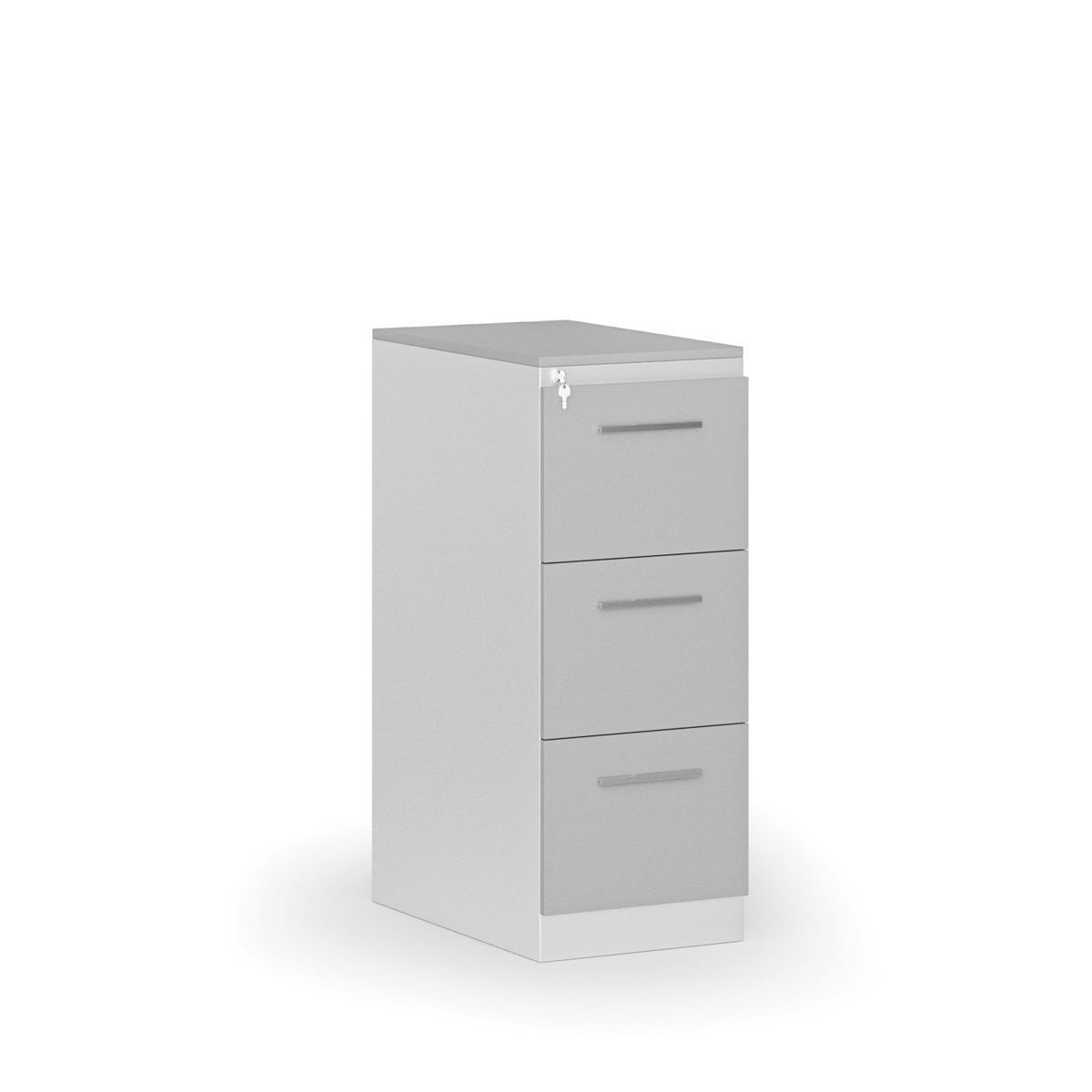 Karteischrank aus Metall PRIMO, mit Frontseiten aus Holz A4, 3 ...