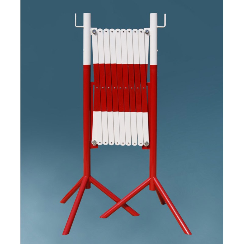 Klappbare mobile Sperre, rot/weiß, 5000 mm | B2B Partner