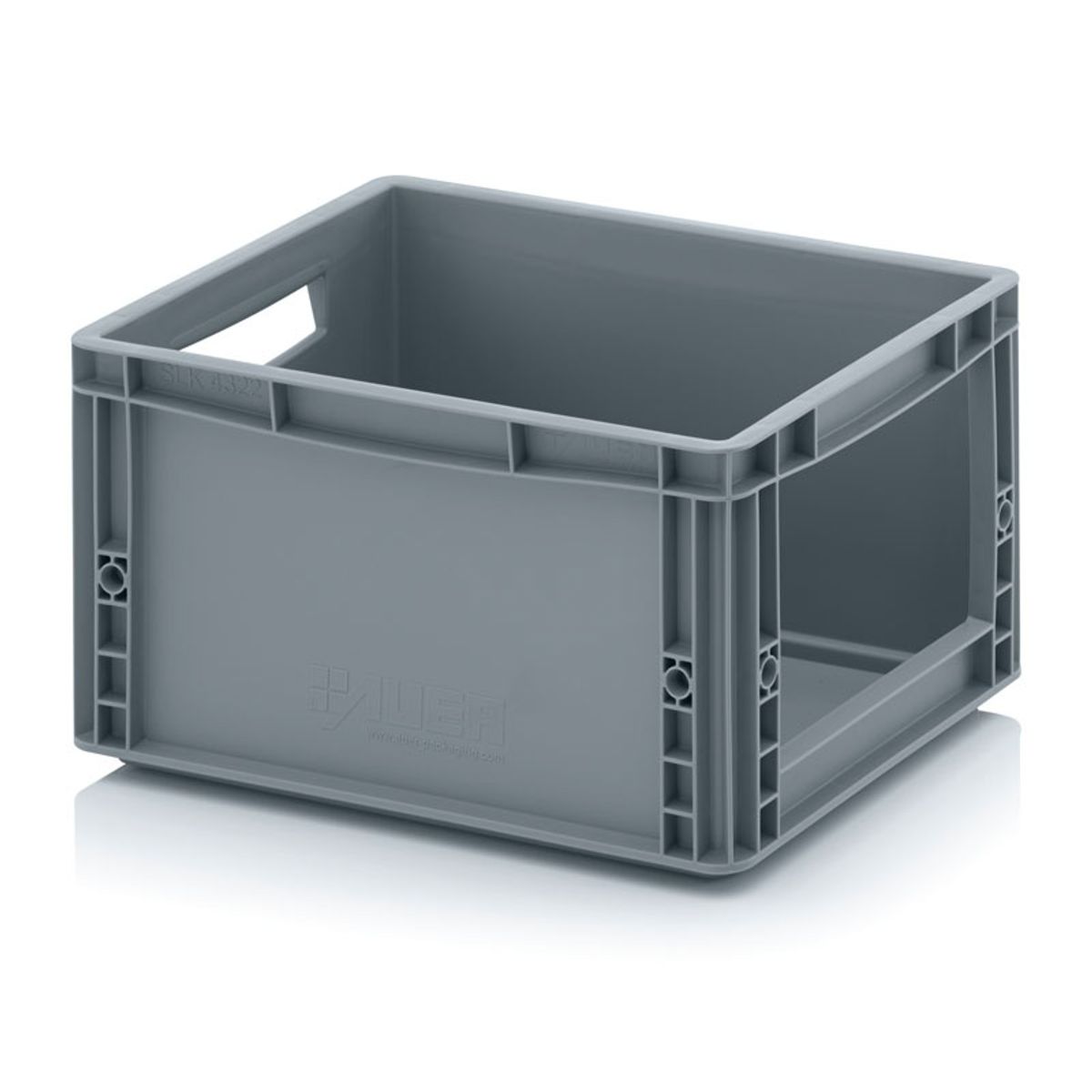 Kunststoffkiste mit Öffnung, 400 x 300 x 220 mm | B2B Partner