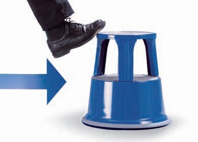 Metall-Tritthocker, grau | B2B Partner