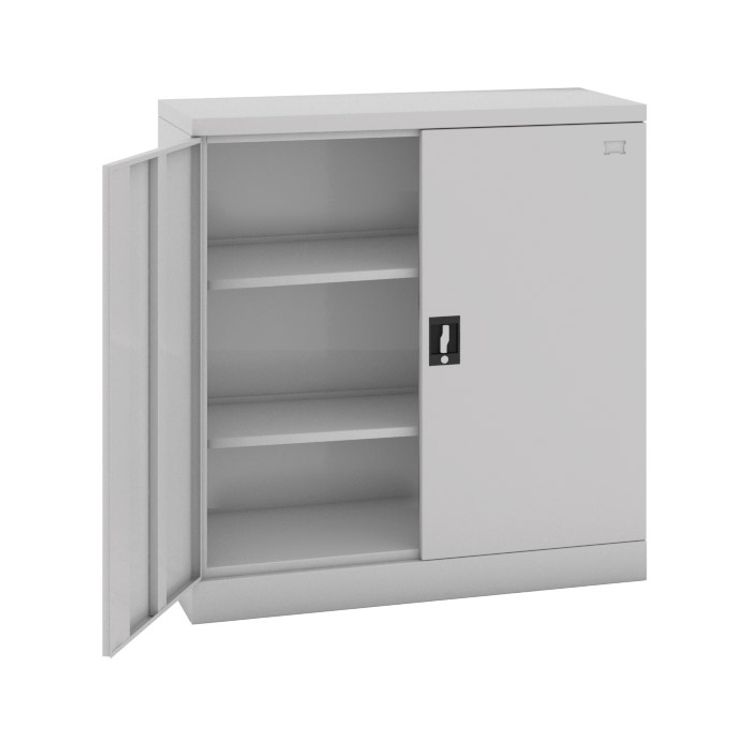 Metalowa szafa narzędziowa, dwudrzwiowa, zamek cylindryczny, 1040 x 1000 x 435 mm | B2B Partner