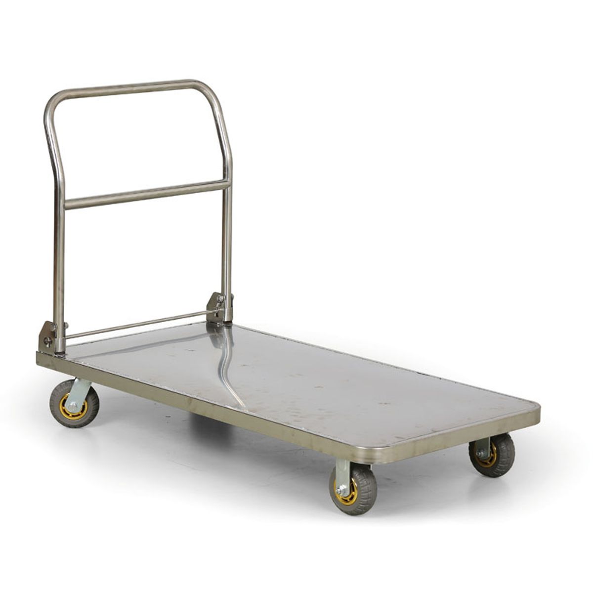 Nerezový skladací plošinový vozík, 600 kg, 1100x650 mm | B2B Partner