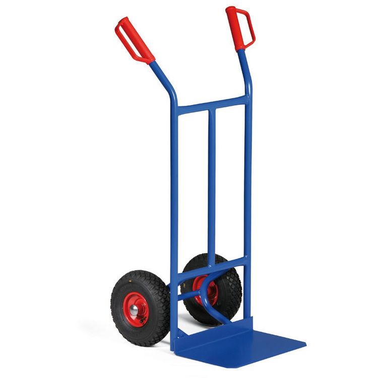 Oceľová rudla - ručný vozík, nosnosť 200 kg, plné kolesá | B2B Partner