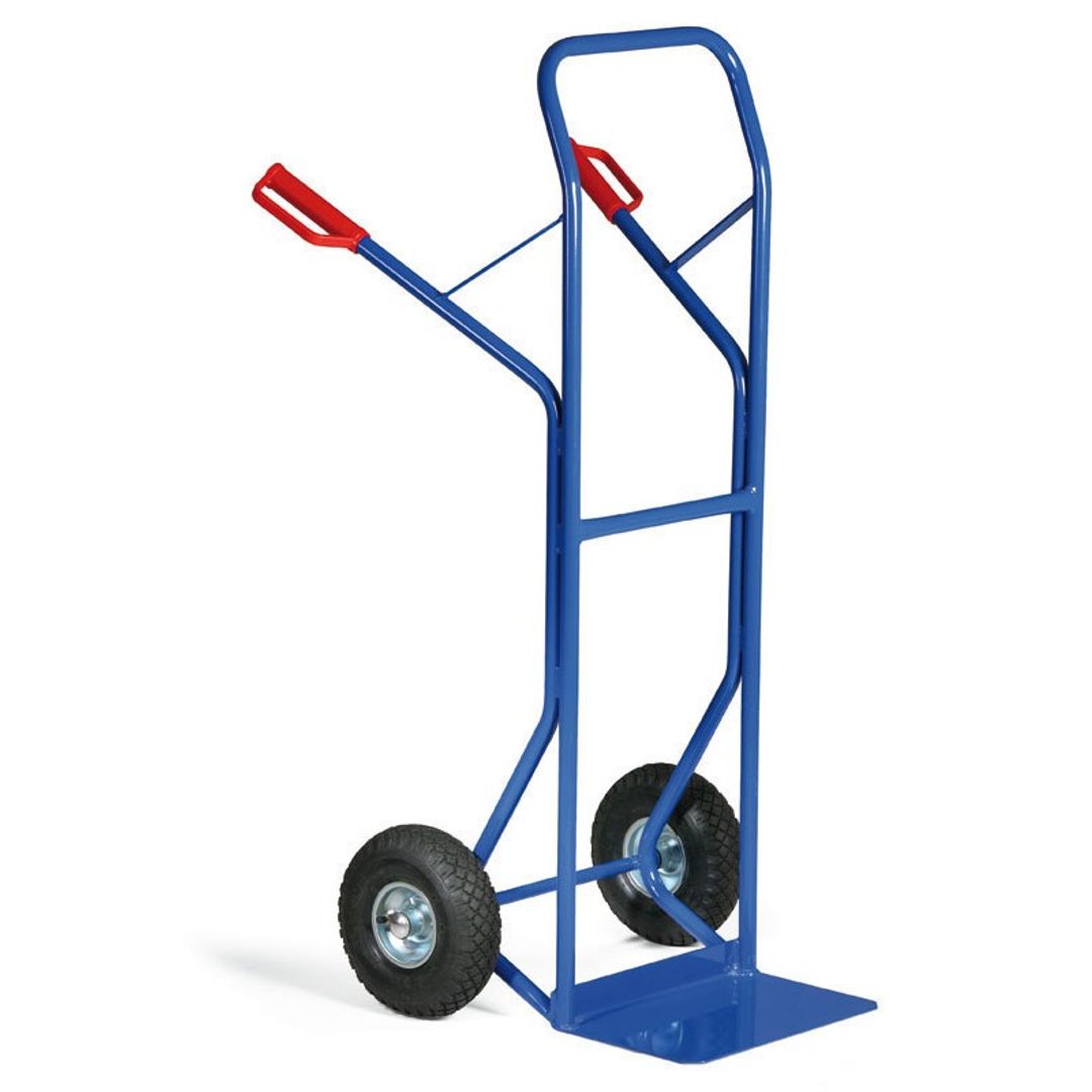 Oceľová rudla - ručný vozík, nosnosť 250 kg, plné kolesá | B2B Partner