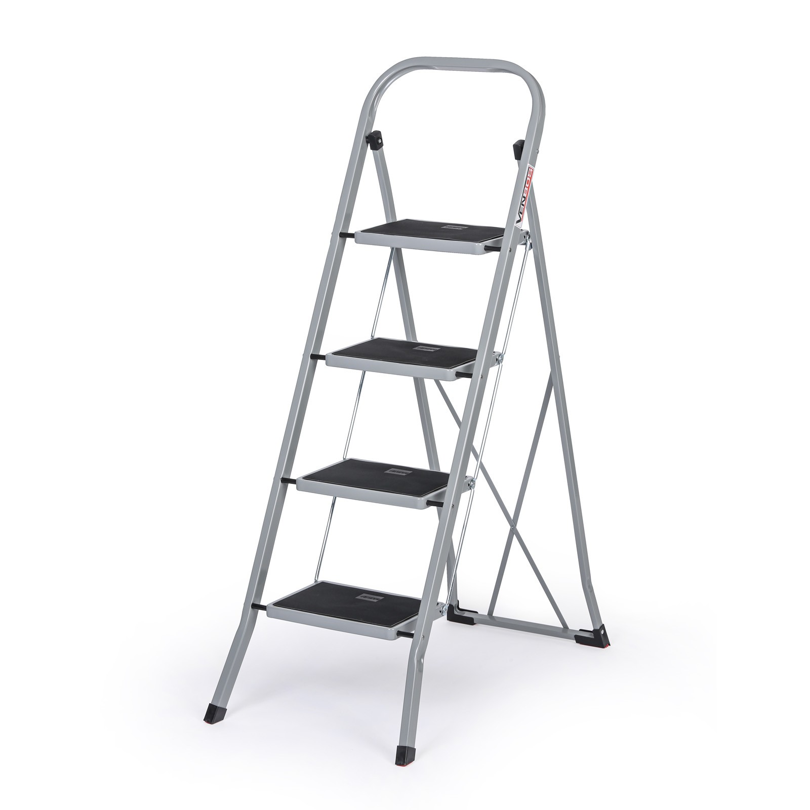 Oceľové skladacie schodíky, 930 mm, 4 stupne | B2B Partner