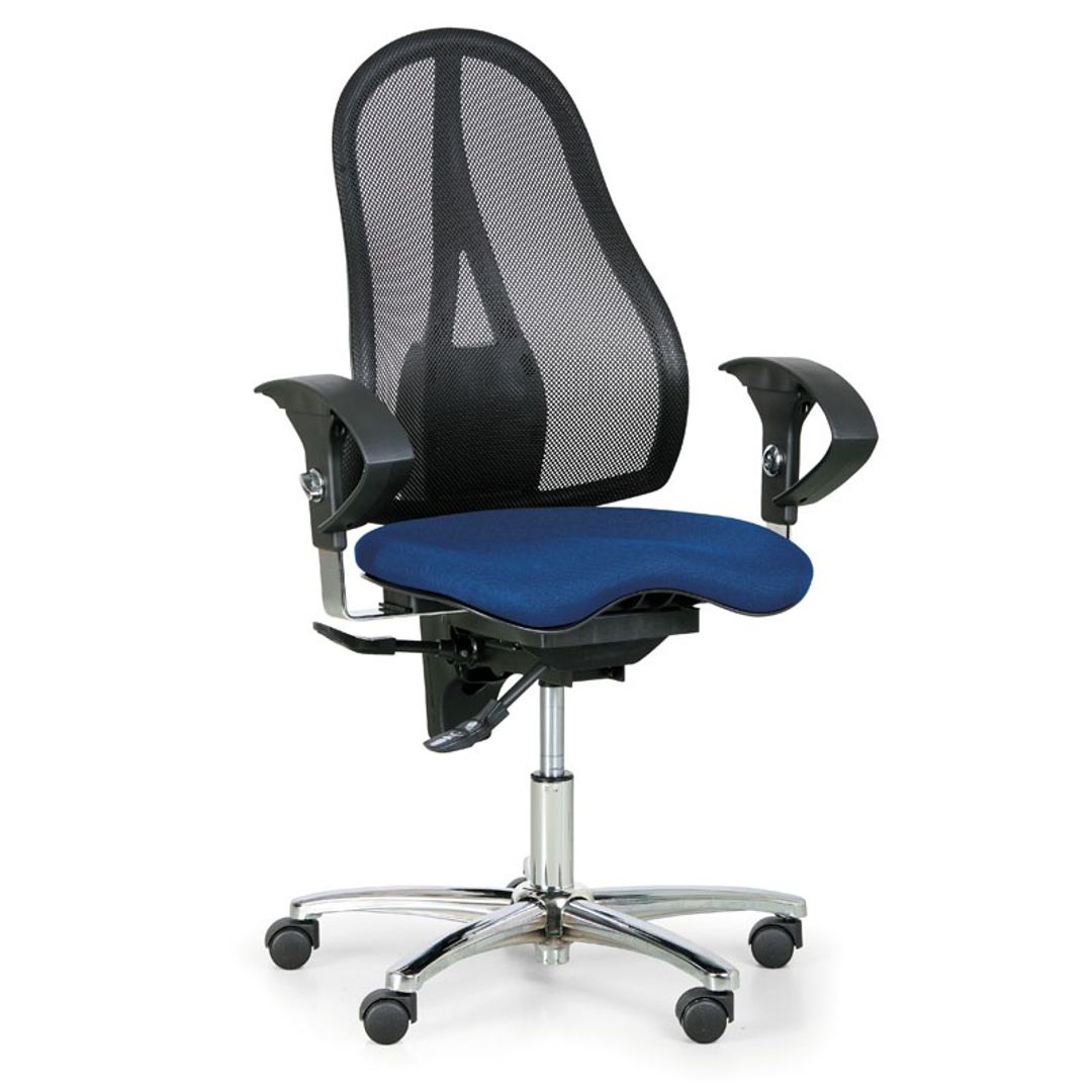 Orthopädischer Bürostuhl EXETER NET, schwarz | B2B Partner