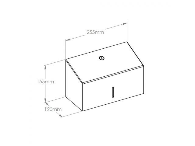 Papiertuchspender STELLA MINI, schwarz | B2B Partner