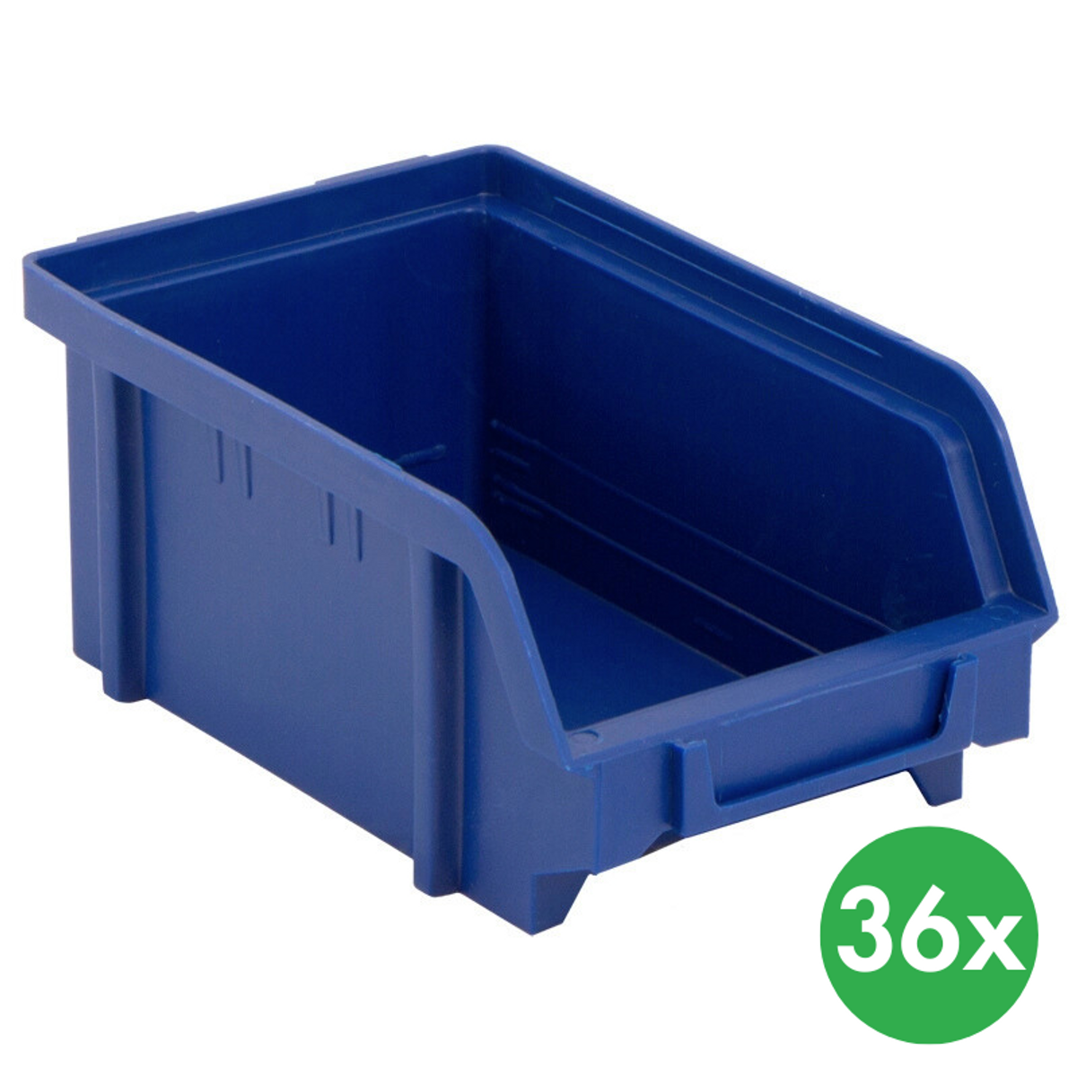 Plastové boxy BASIC, 103 x 166 x 73 mm, 36 ks, modré | B2B Partner