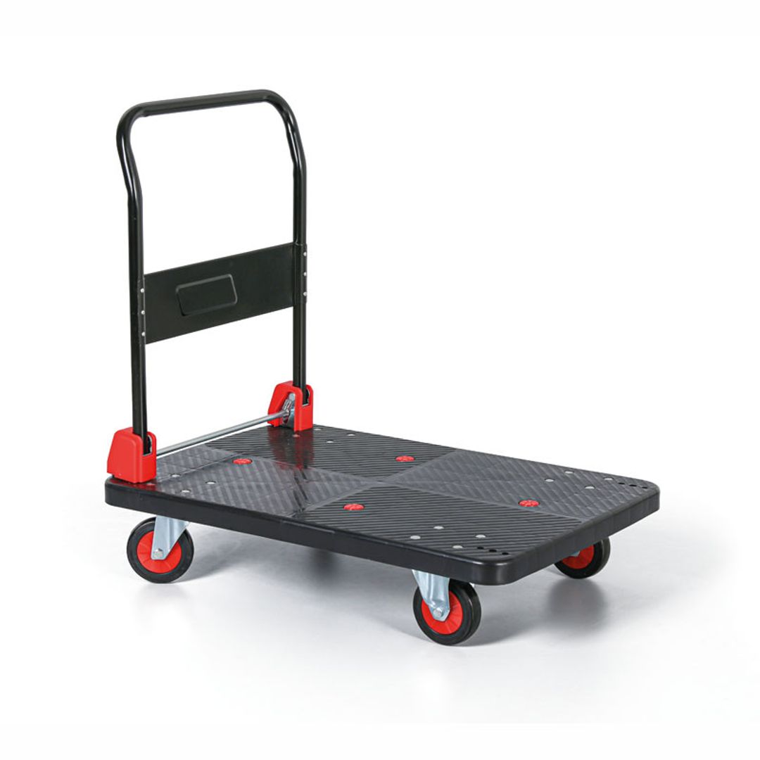 Plošinový vozík se sklopným madlem, 500 kg, 970x645 mm | B2B Partner