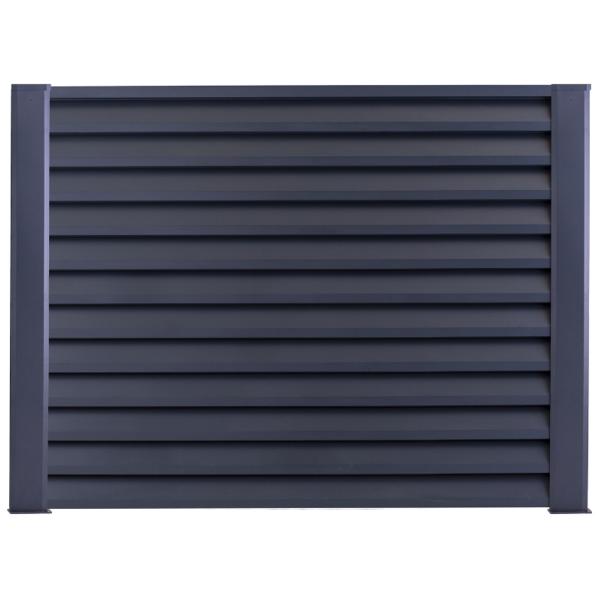 Plotový panel s lamelami Z, 893 x 2000 mm, s krycí lištou, antracit ...