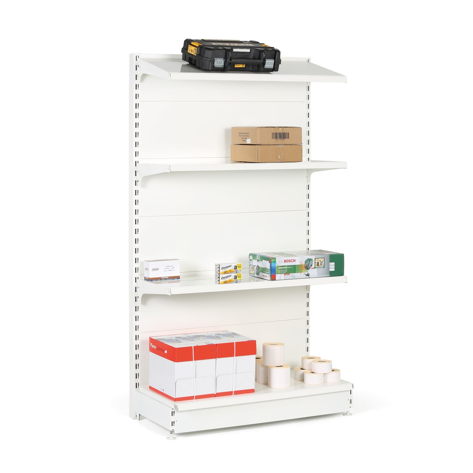 Prodejní regál oboustranný, plné stěny, 2200 x 1000 x 900 mm, přídavný ...