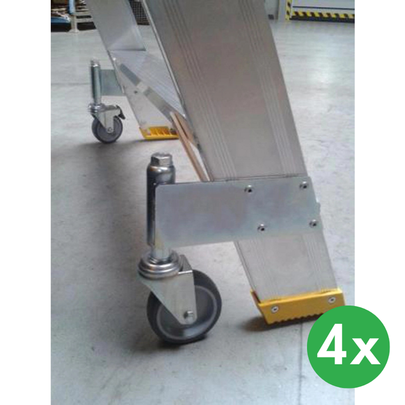 Podestleiter, Aluminium, ALVE FORTE, 2x8 Sprossen, Plattformhöhe 1,68 m ...