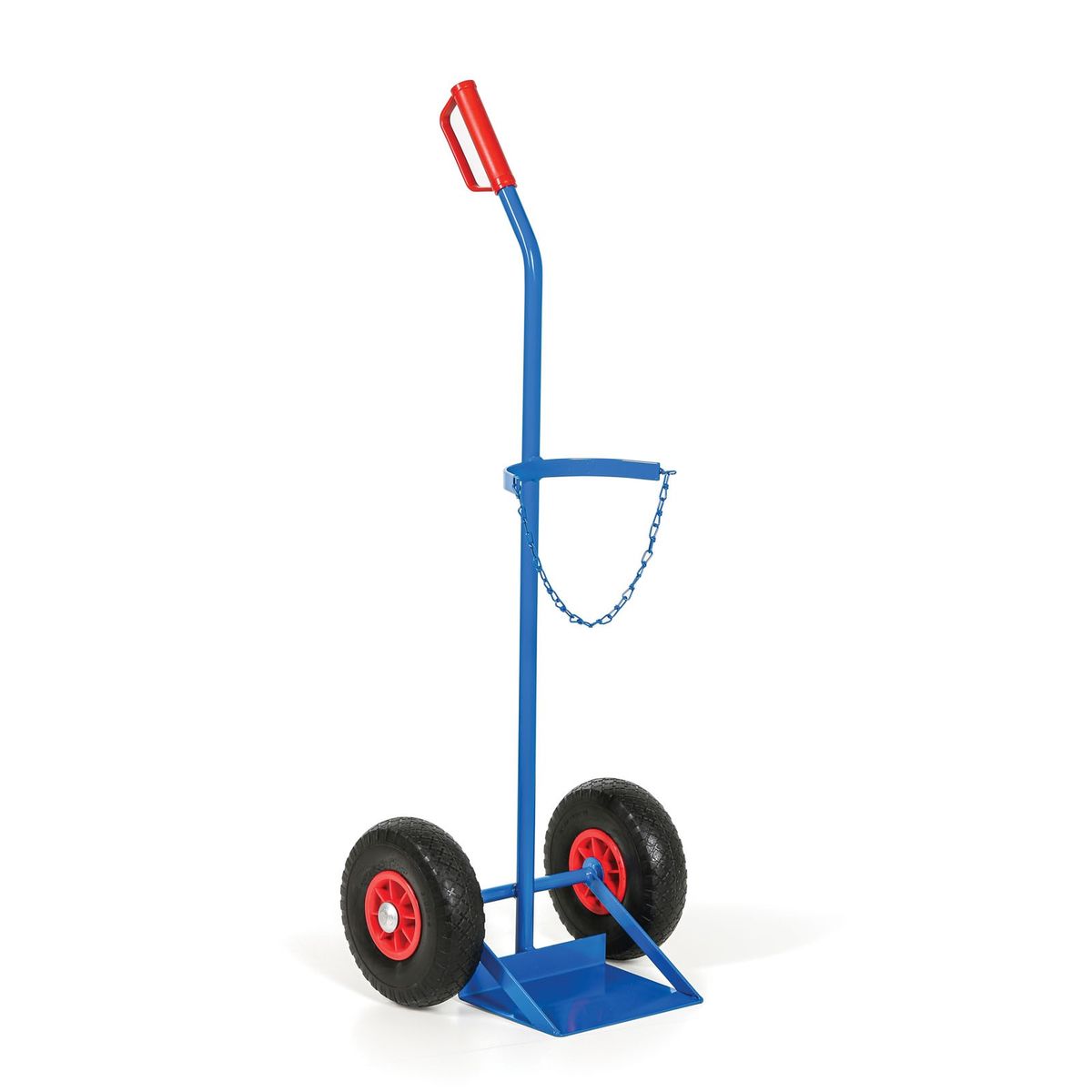 Rudl na tlakové láhve vysoký, nosnost 100 kg, plná kola | B2B Partner