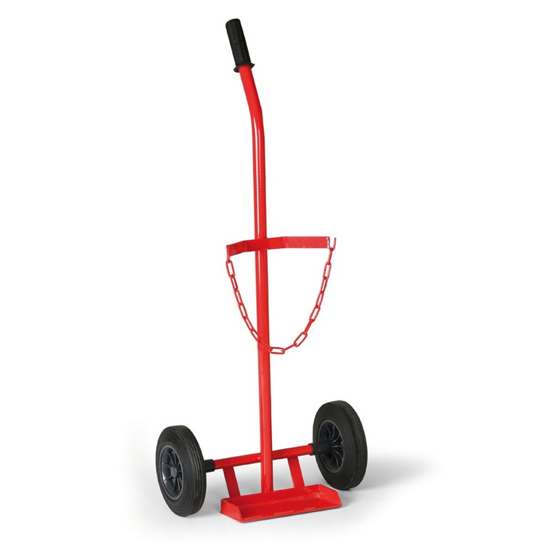 Rudla na tlakové fľaše nízka, nosnosť 120 kg, plné kolesá | B2B Partner