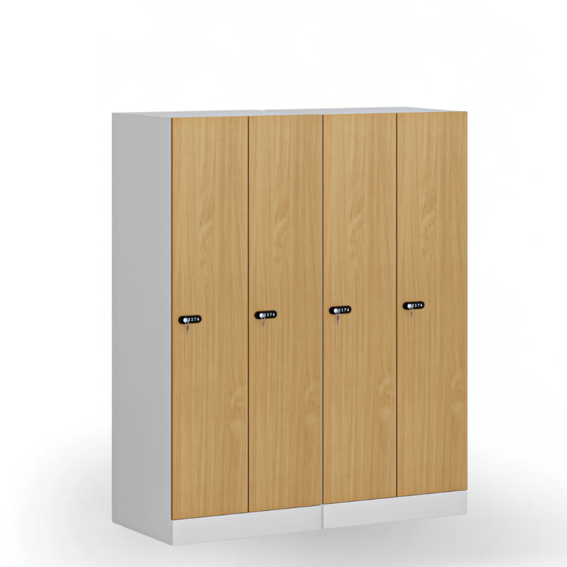 Šatníková skrinka S1 znížená, 2 oddiely, 1500 x 600 x 500 mm ...