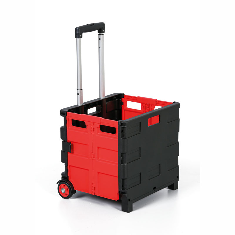 Skladací nákupný vozík 30L, nosnosť 30 kg, 2 pevné kolieska | B2B Partner
