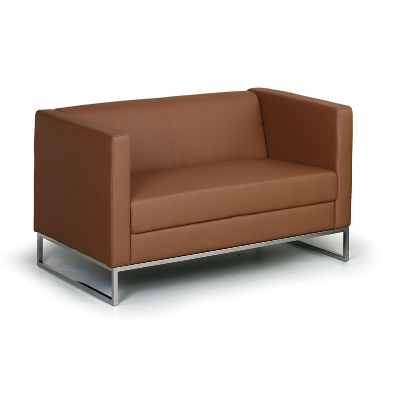 Sofa Cueb, 2-miejscowa, brązowy | B2B Partner