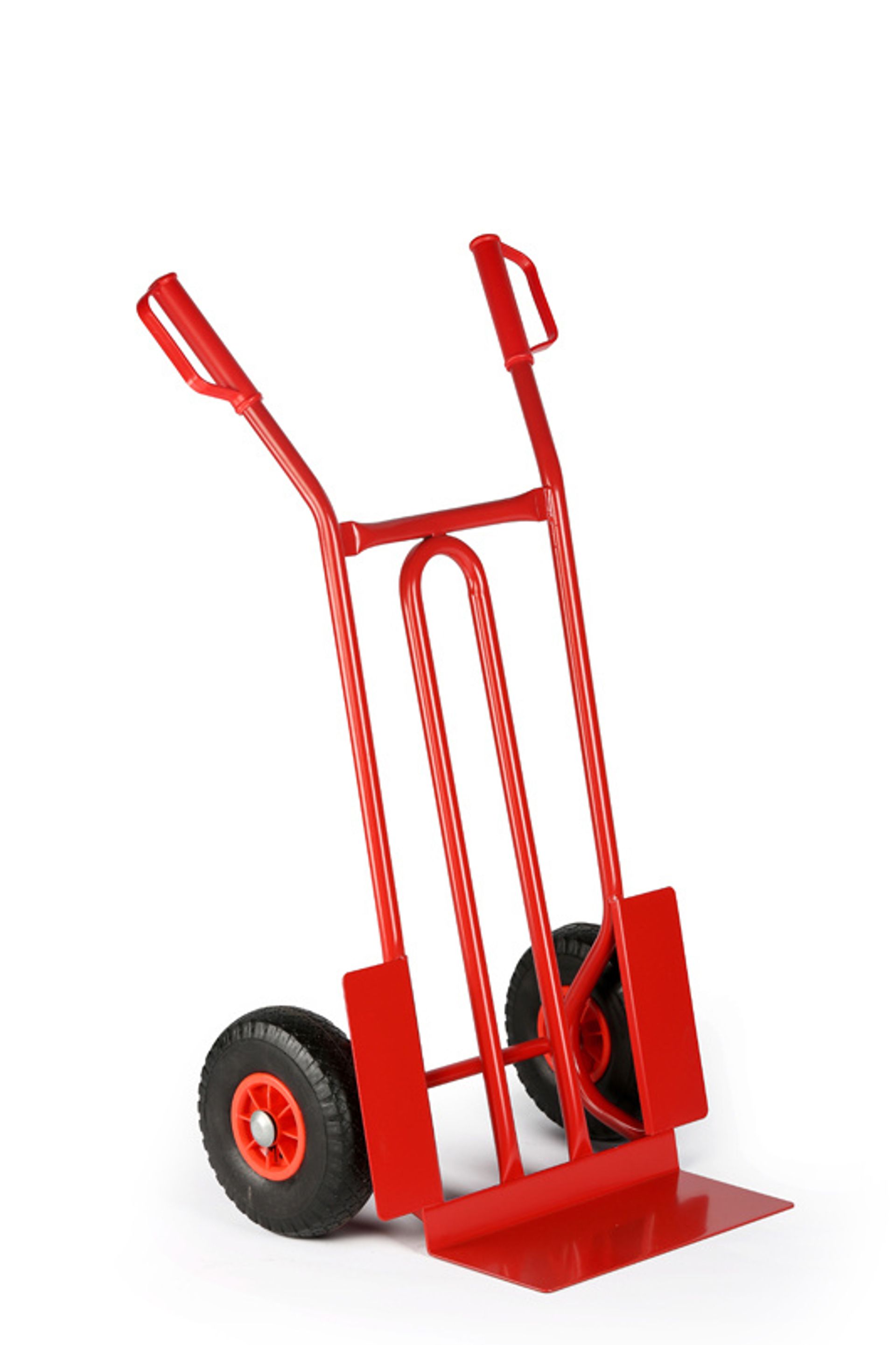 Ocelový rudl, nosnost 200 kg, plná pryžová kola | B2B Partner