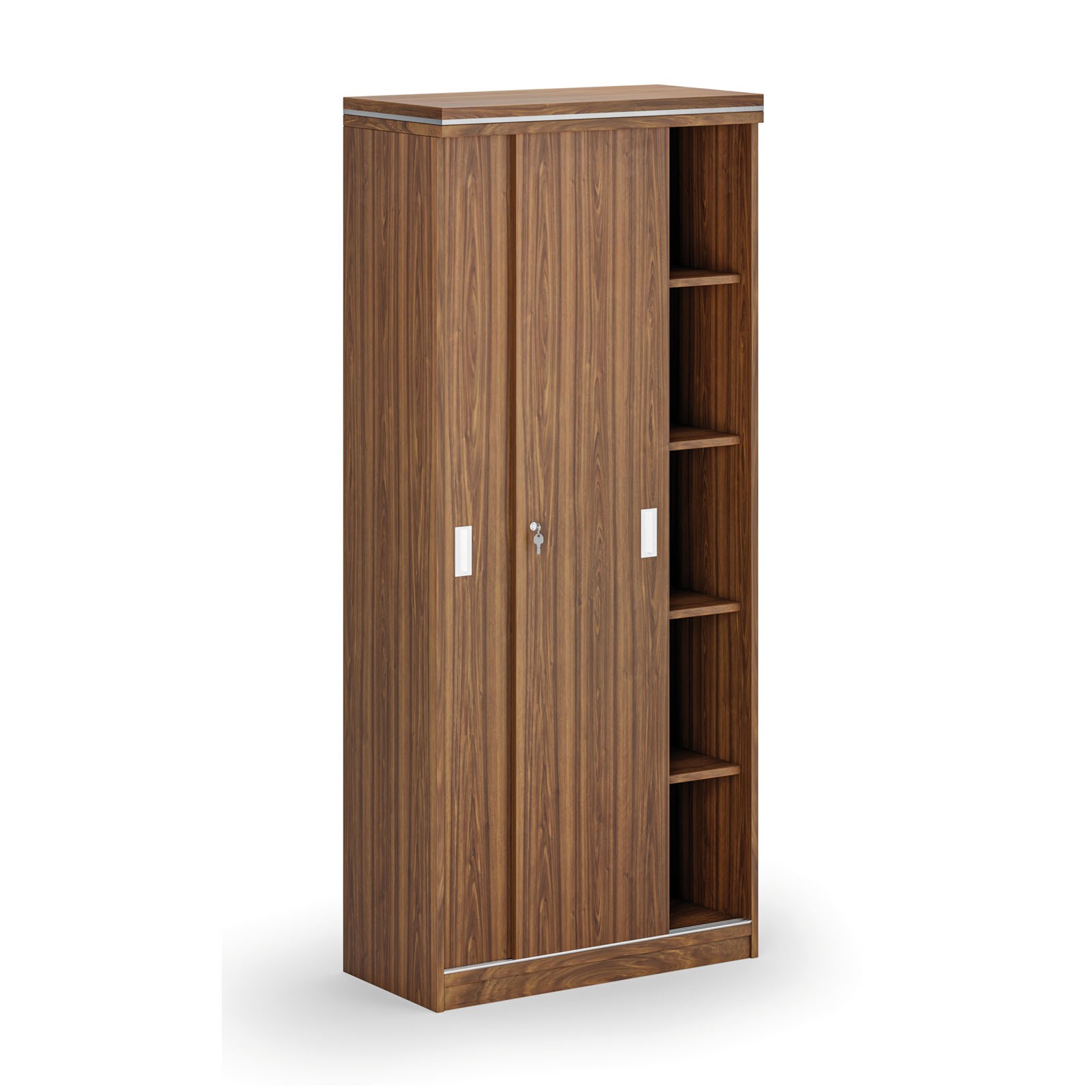 Szafa przesuwna ARRISTO LUX, 800 x 400 x 1836 mm, orzech | B2B Partner