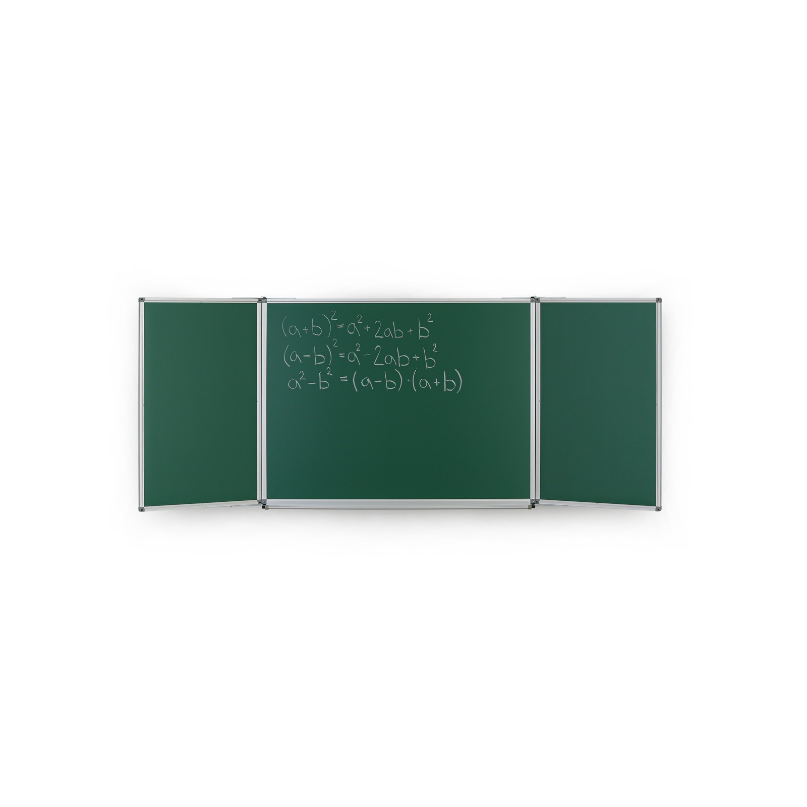 Tablica kredowa ceramiczna zielona składana, magnetyczna, 2400 x 900 mm ...