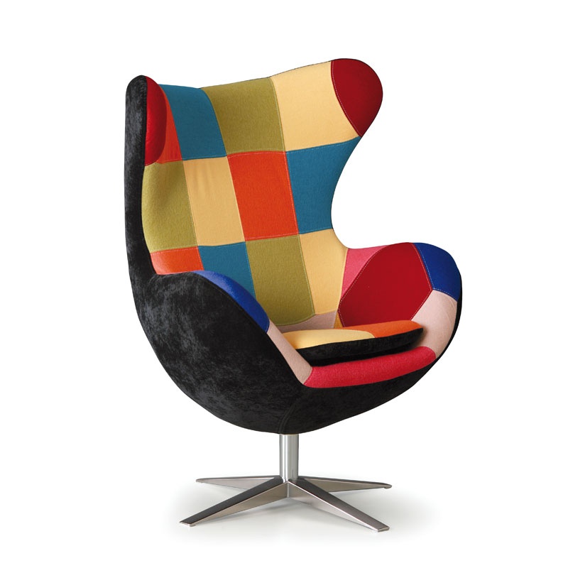 Otočné patchwork kreslo RILLA | B2B Partner