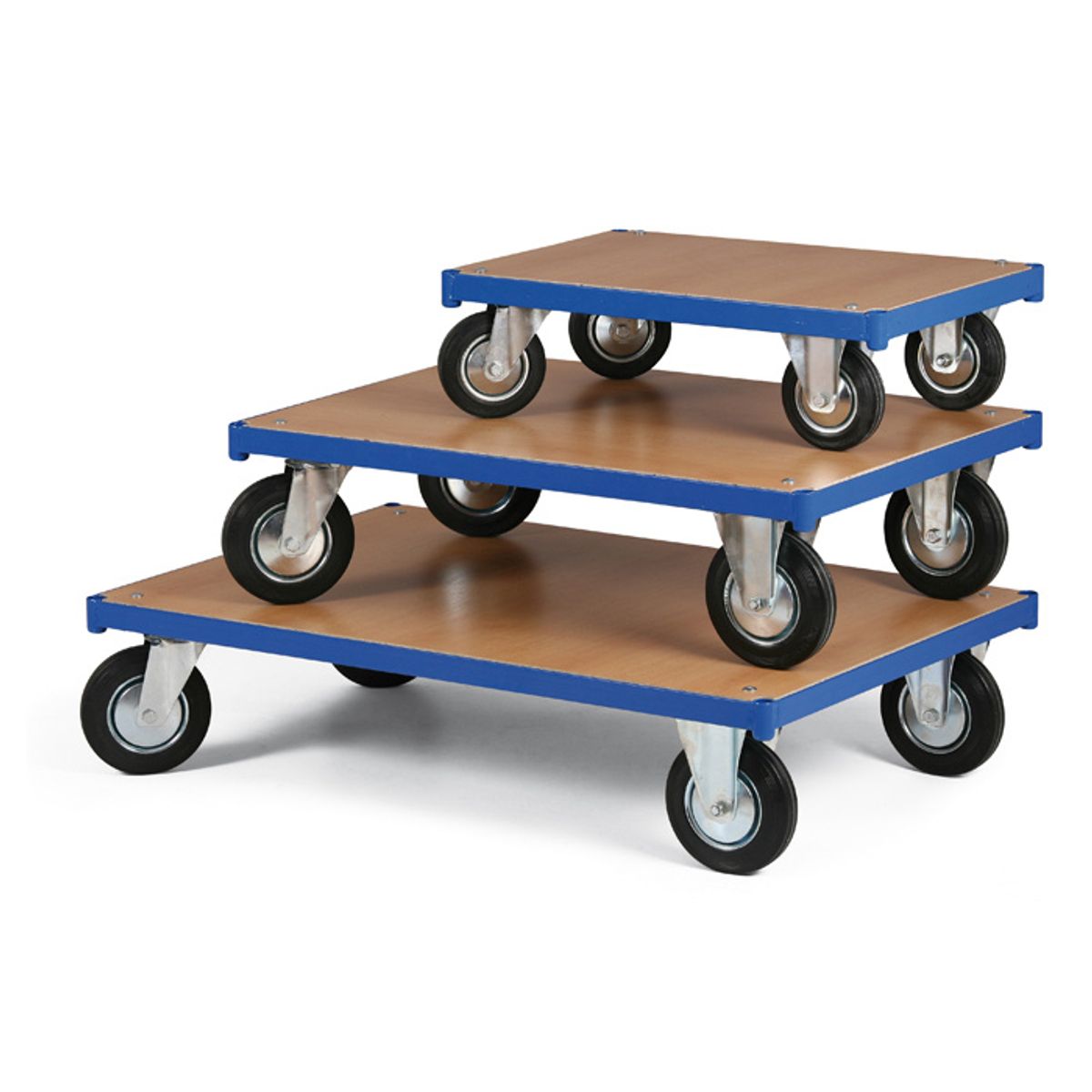 Transportroller 1000 x 700 mm, Tragfähigkeit 300 kg, Rollen 160 mm ...