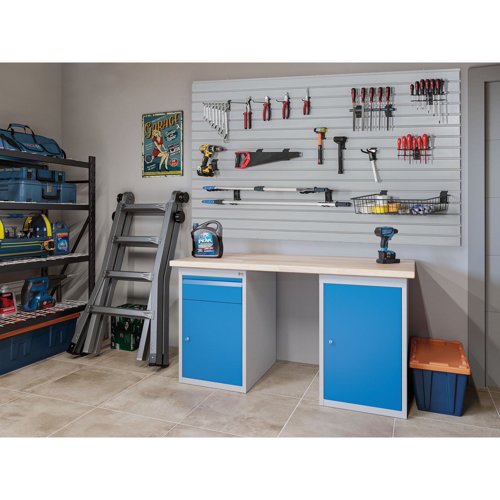 Univerzální dvojitý hák pro systém STORIA, 52 x 95 x 95 mm | B2B Partner