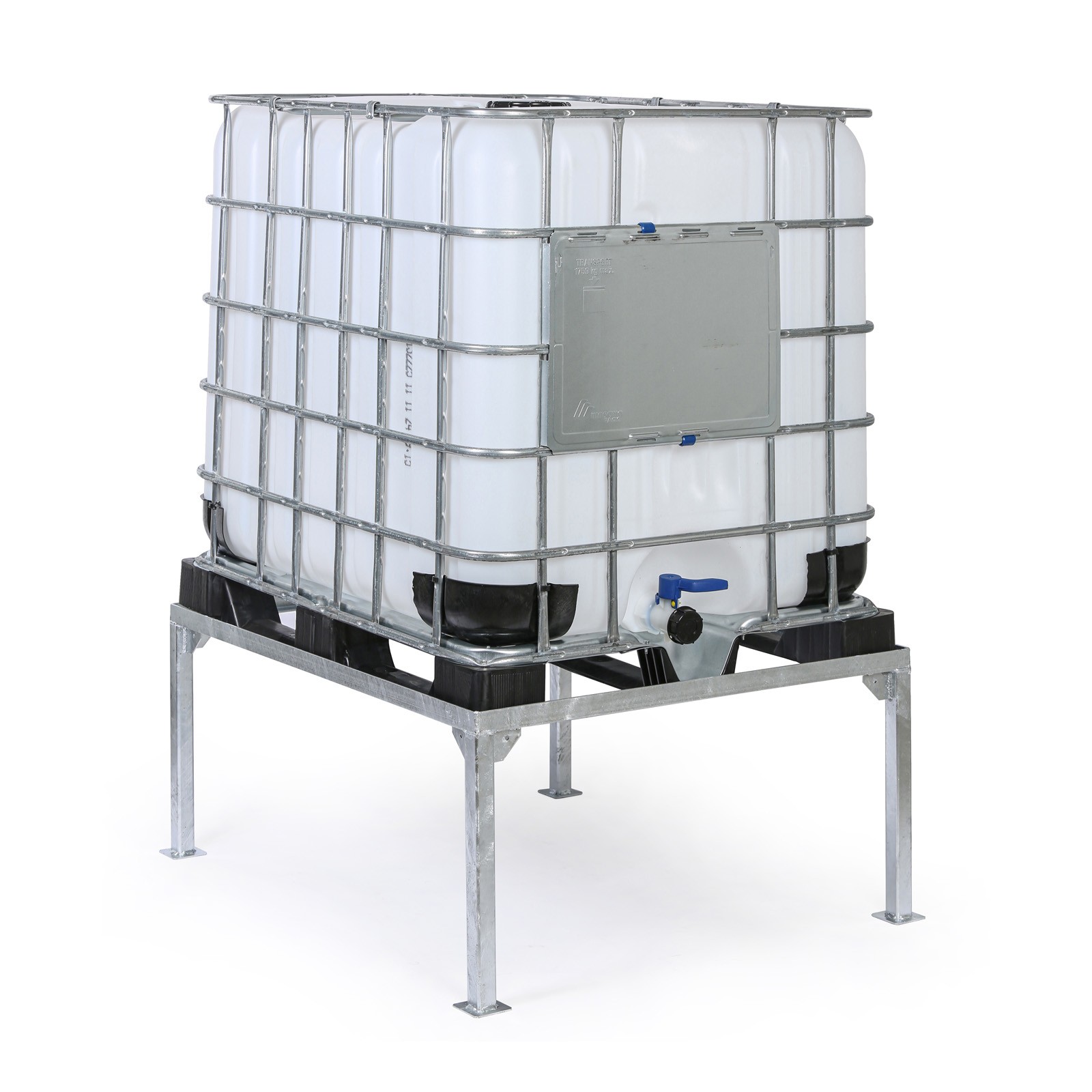 Untergestell für IBC-Container, 530 x 1030 × 1230 mm, feuerverzinkt ...