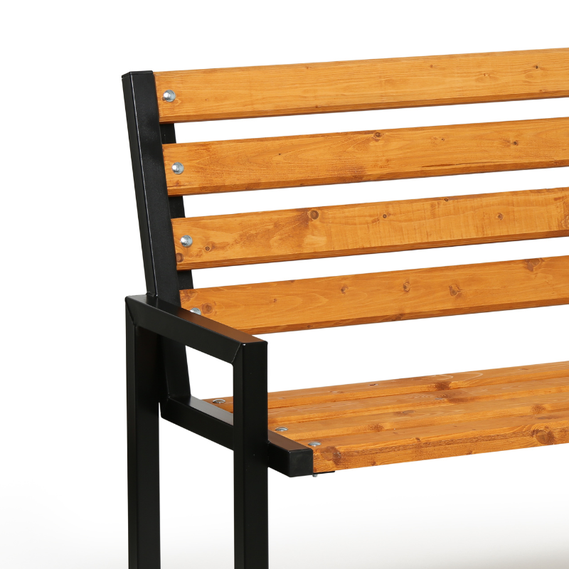 Venkovní lavička CITY s opěradlem, 1660 mm, limba | B2B Partner