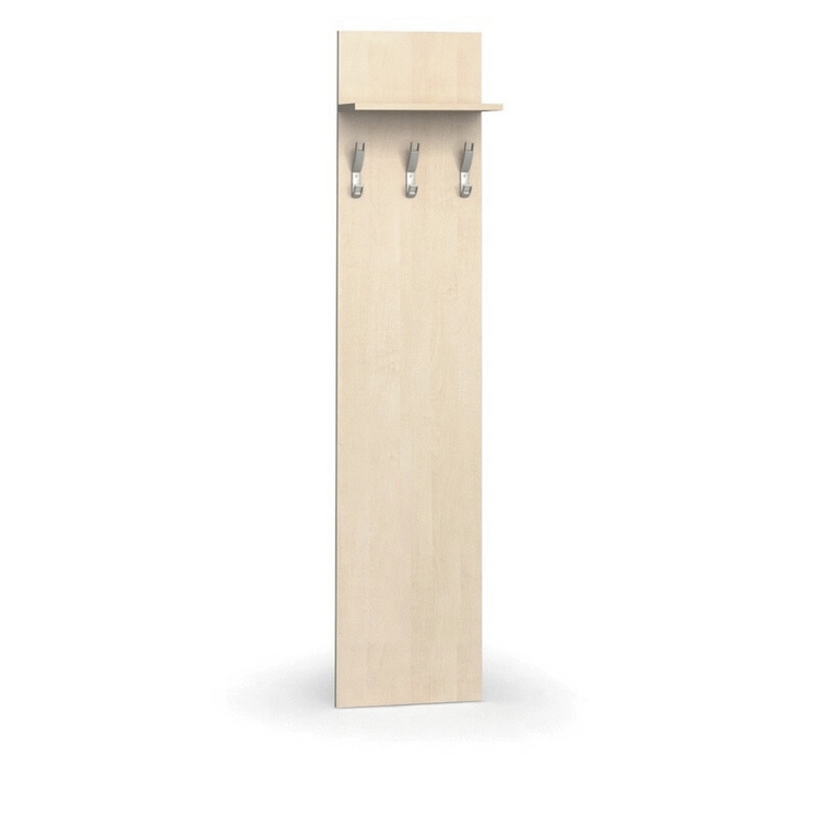 Věšáková stěna PRIMO WOOD, 3 háčky, police, léta svisle, wenge | B2B ...