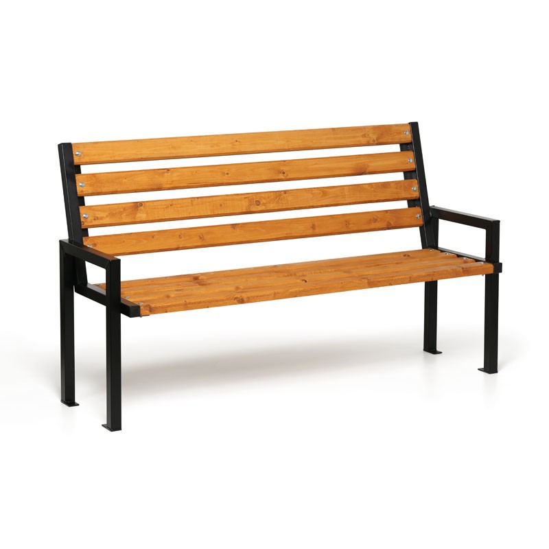 Vonkajšia lavička CITY s operadlom 1+1 ZADARMO, 1660 mm, limba | B2B ...