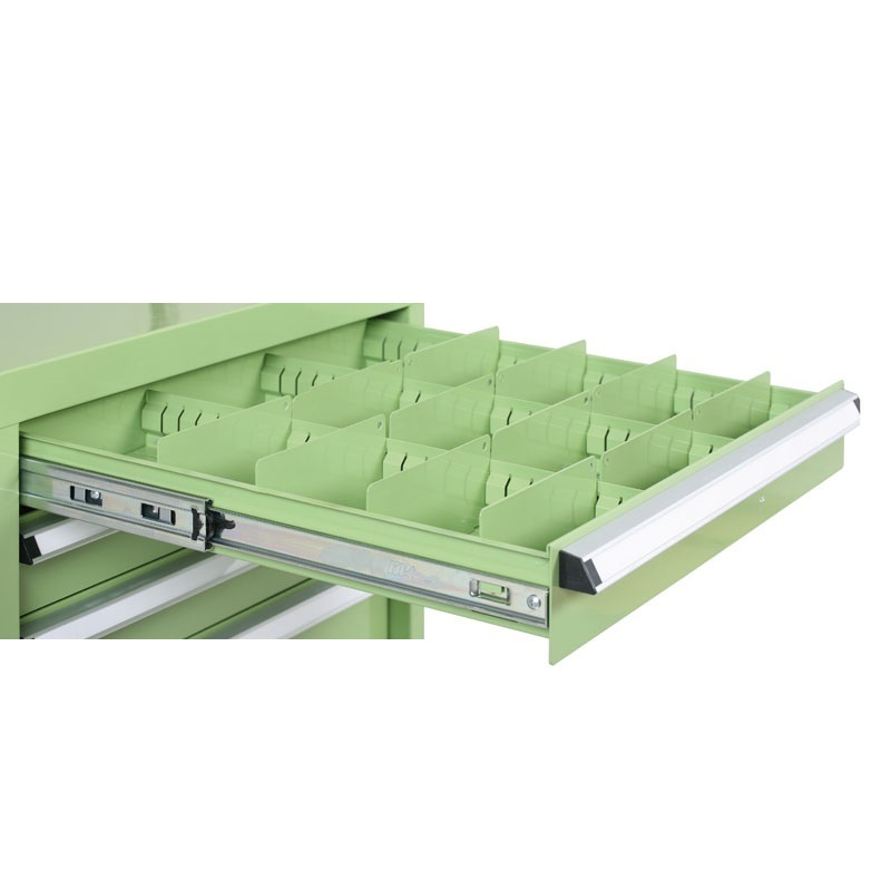 Werkbank Serie GL, 2100 mm mit Schrank und Container | B2B Partner